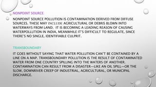 Water pollution and Cost Effective water pollution in rural areas | PPT