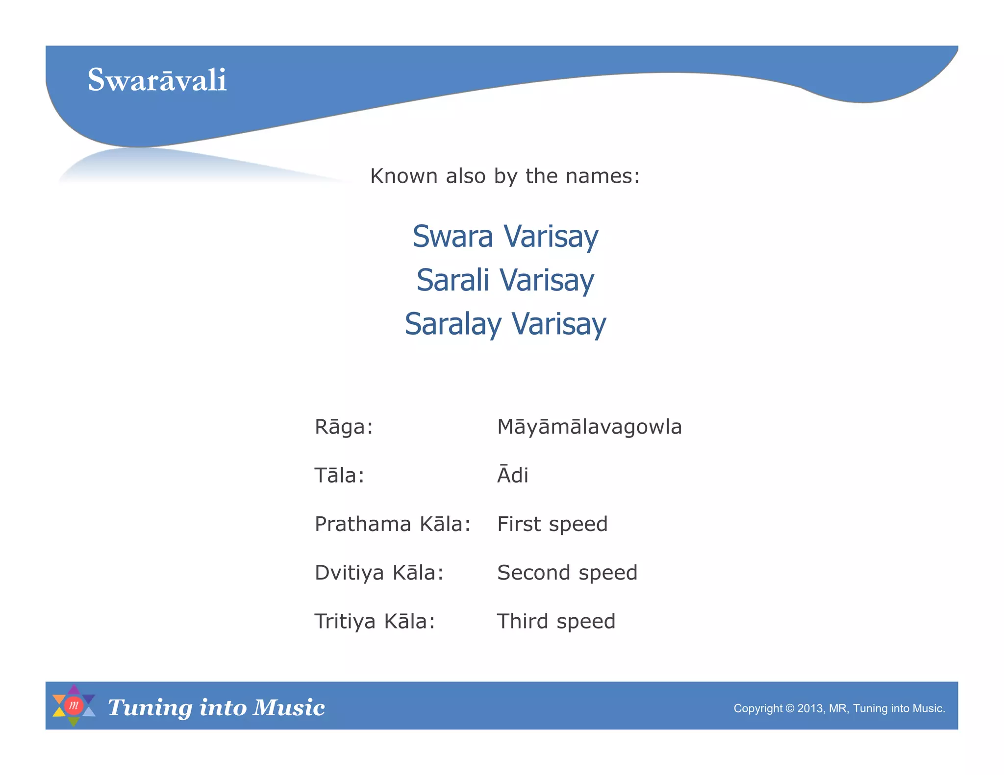 Swaravali - Swara exercises | PDF