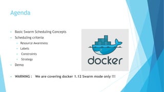 Docker Swarm scheduling in 1.12
