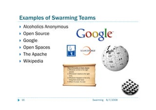Swarming Panchal Agile2008 | PPT