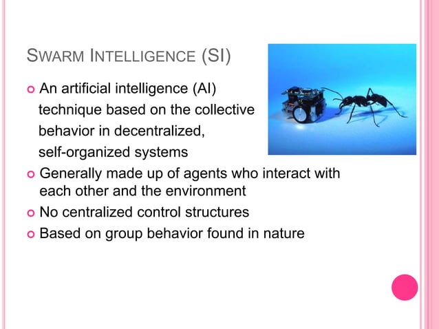 Swarm intelligence | PPT