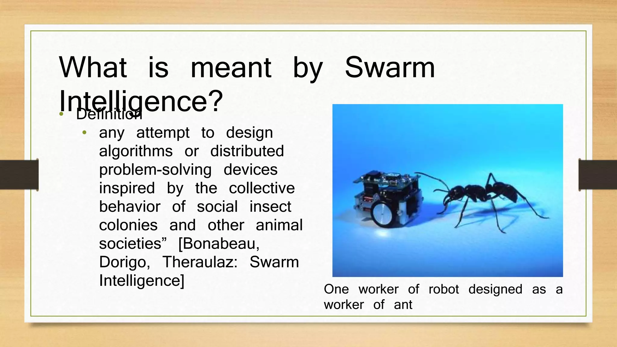 Swarm intelligence | PPTX