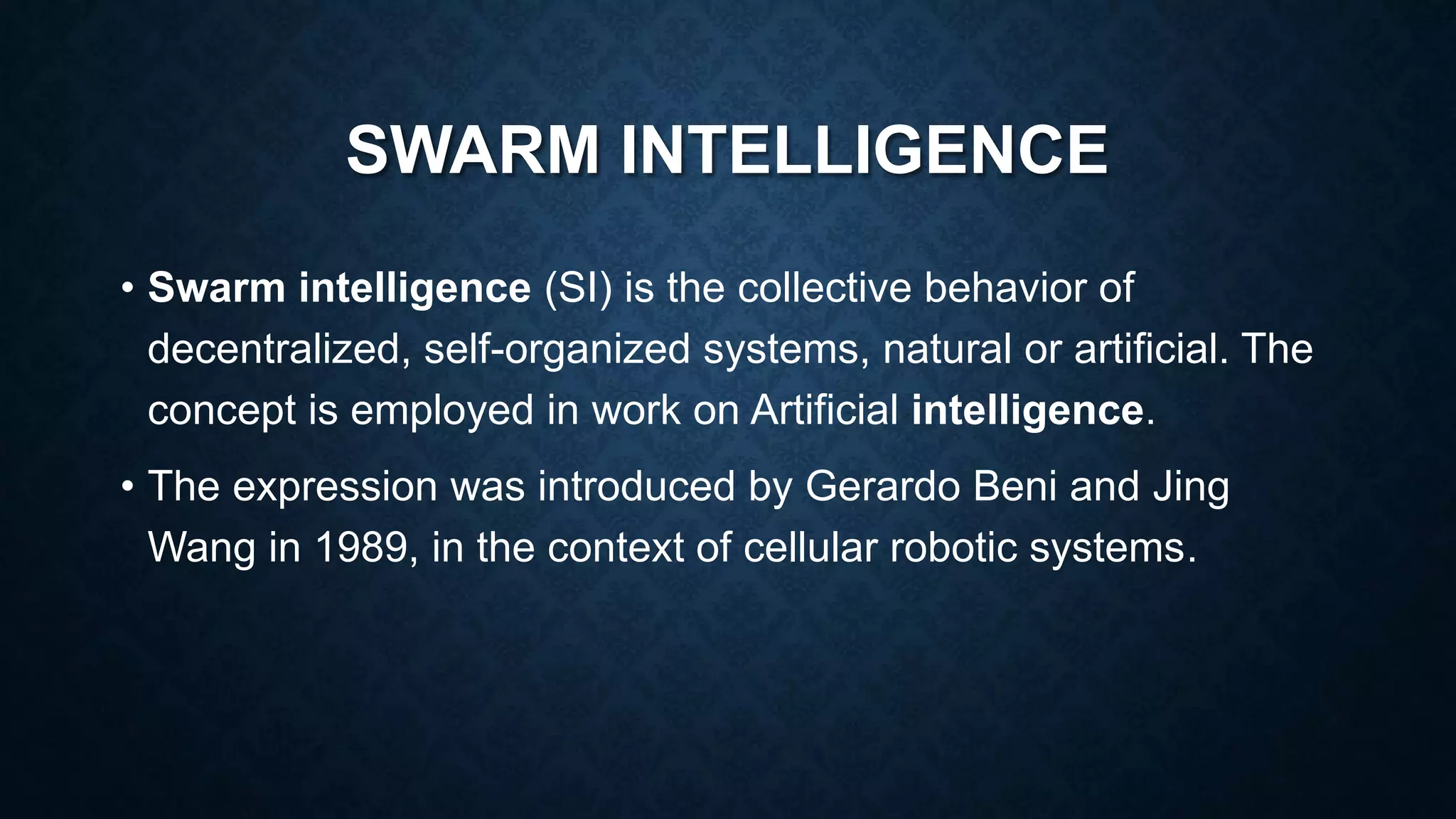 Swarm Intelligence Ppt