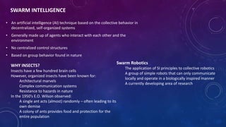 Swarm Intelligence Presentation | PPT