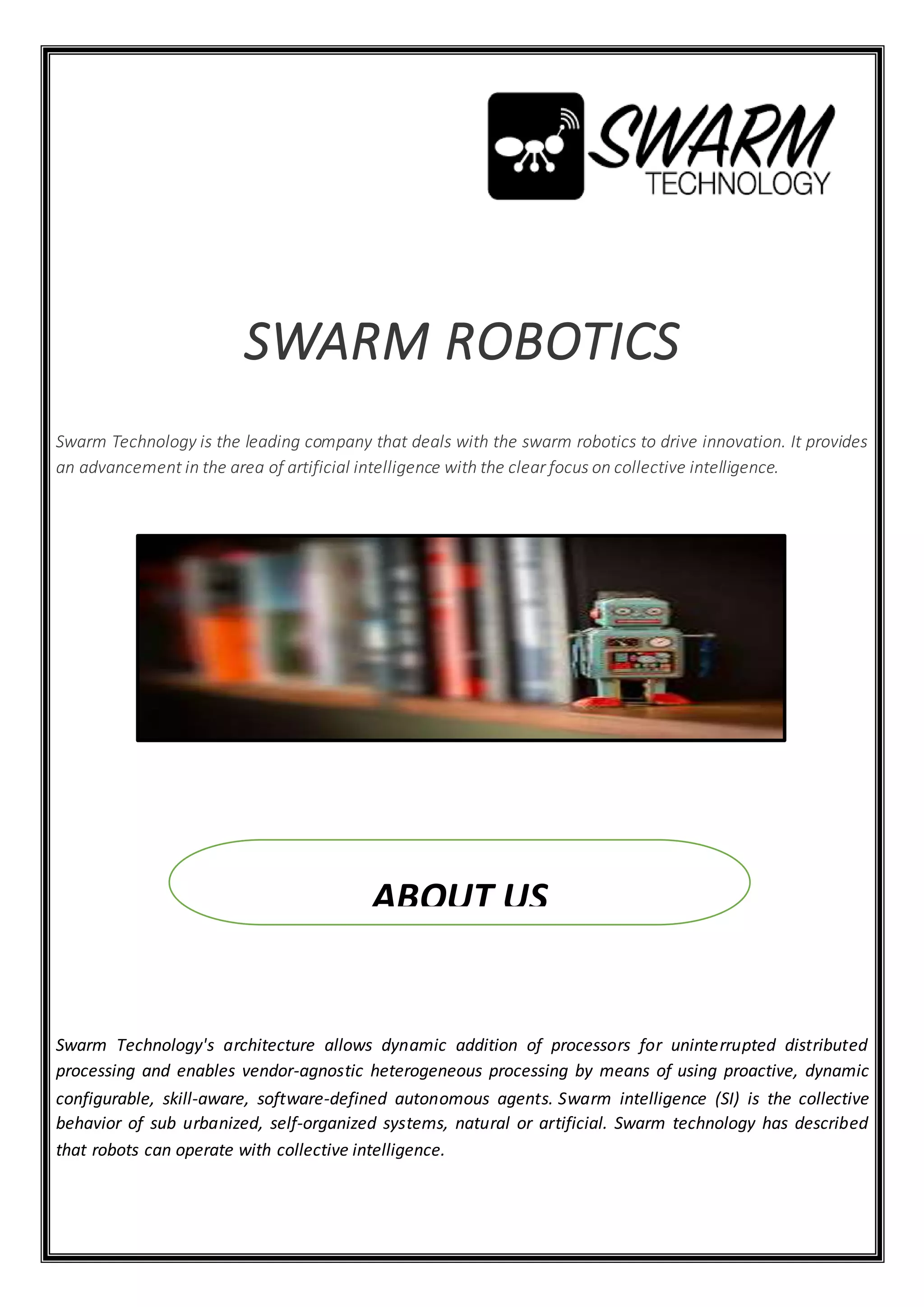 [Pdf] Swarm Robotics Reviewed _ Swarm Robotics: A Review from the Swarm ...