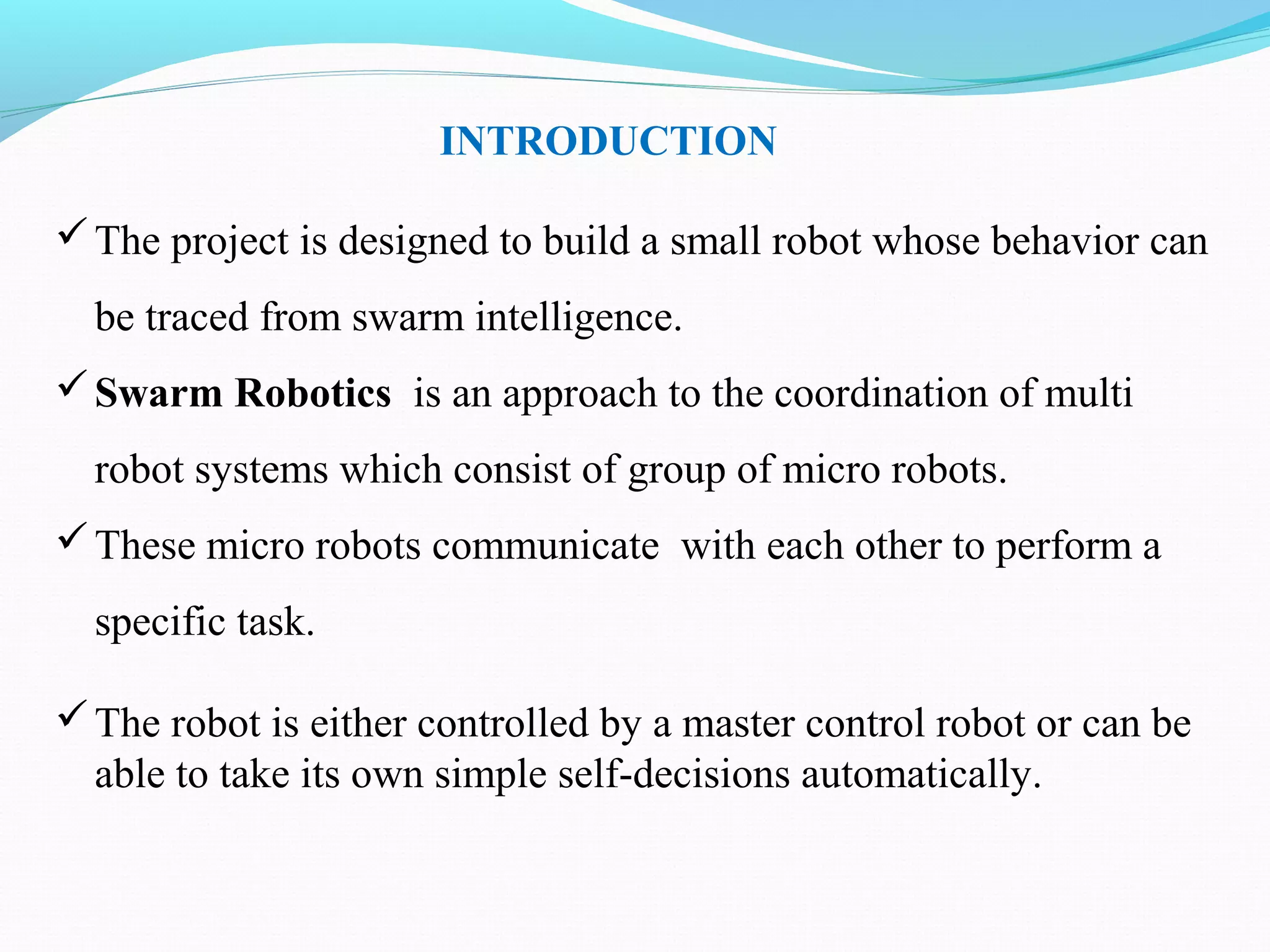 Swarm robotics ppt | PPT
