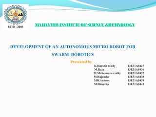 Swarm robotics ppt | PPT