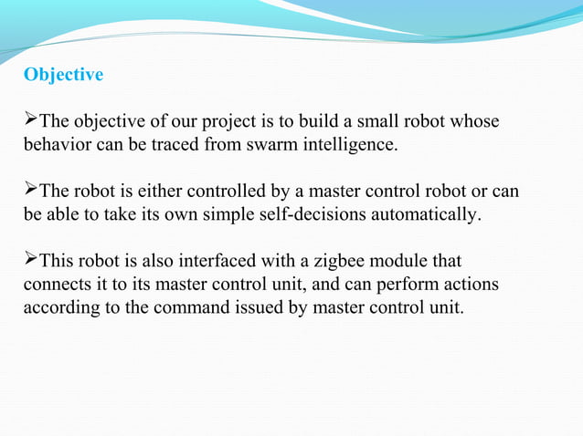 Swarm robotics ppt | PPT