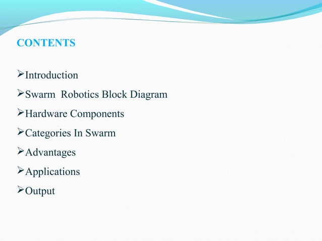 Swarm robotics ppt | PPT