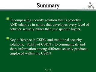 Self Defending Network | PPTX