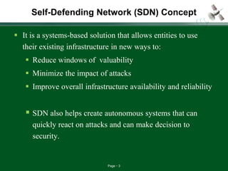 Self Defending Network | PPTX