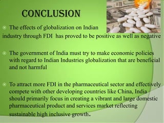 FDI IN PHARMACEUTICAL INDUSTRY IN INDIA | PPTX