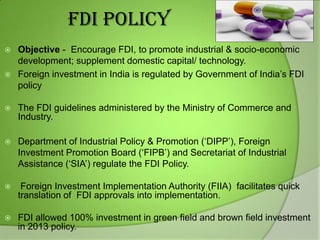 FDI IN PHARMACEUTICAL INDUSTRY IN INDIA | PPTX