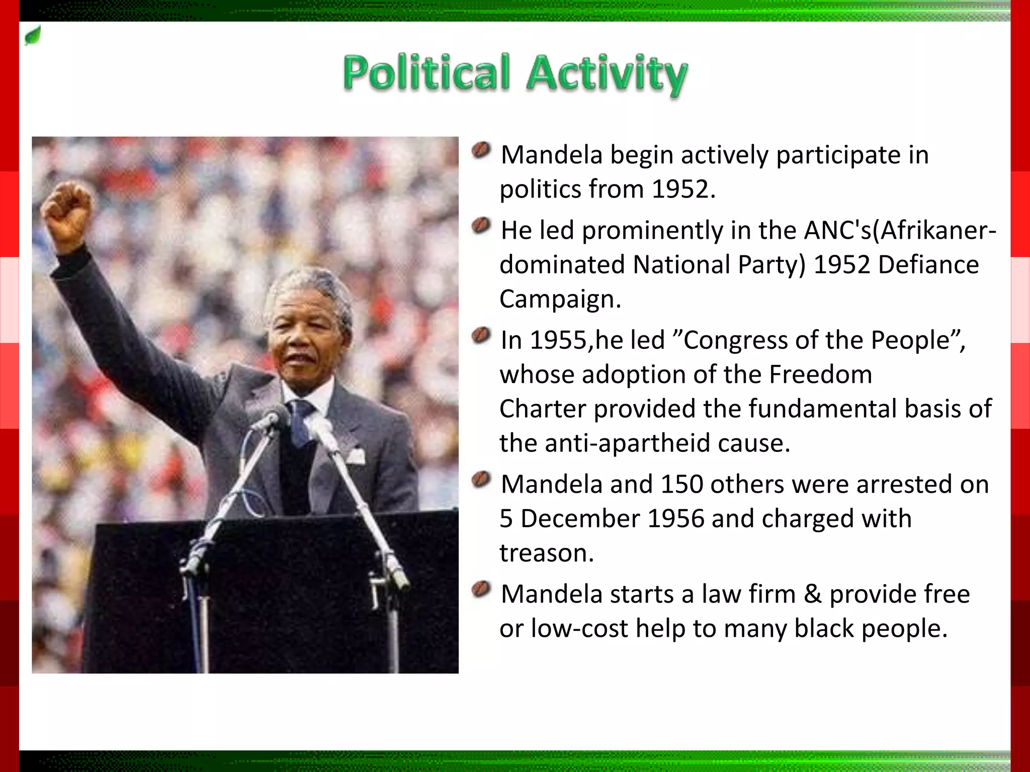 Turning A New Leaf in Nelson Mandela life | PPTX