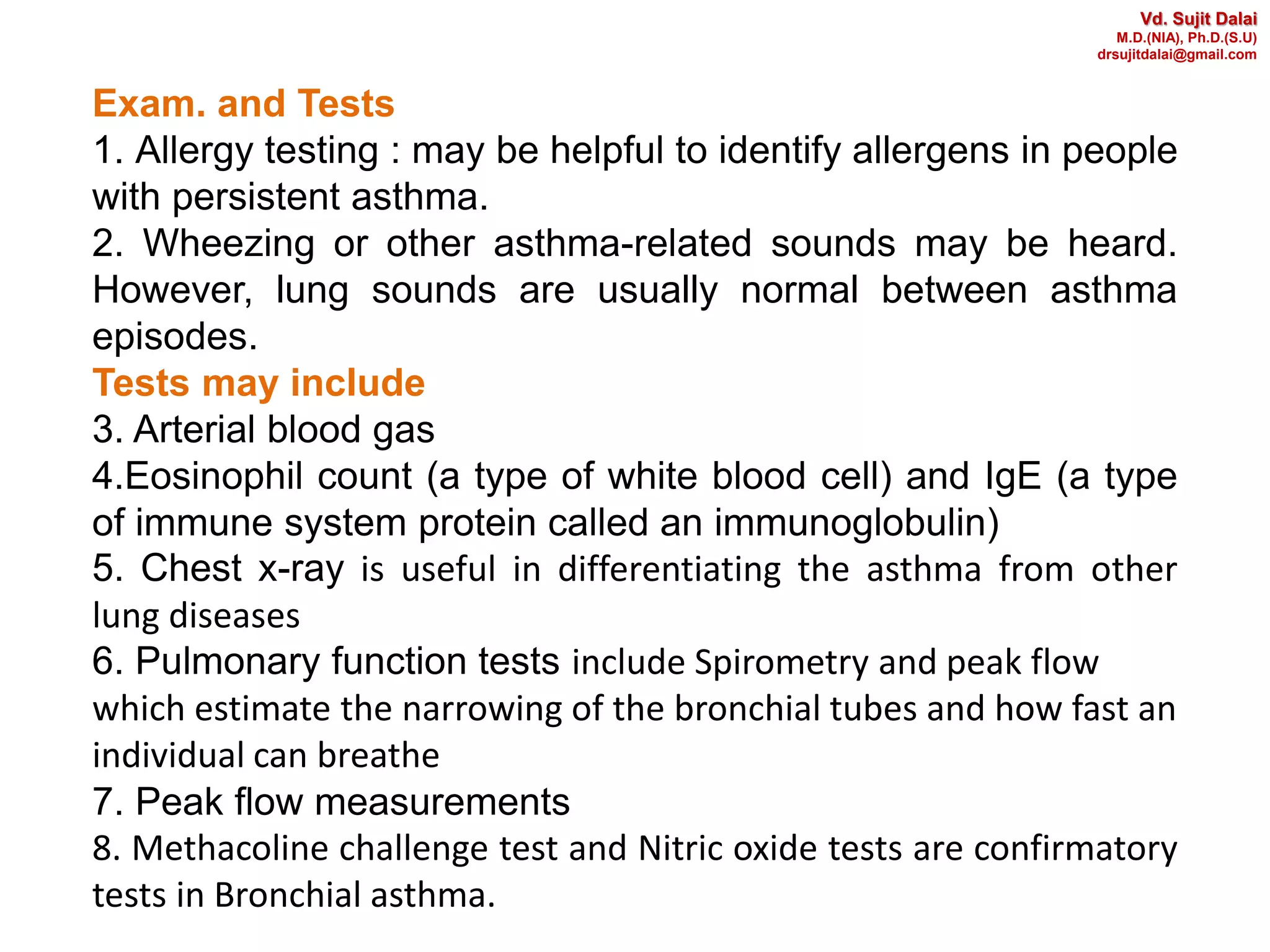 Tamaka Swasa (Bronchial Asthma): Aetioology & Management | PPTX