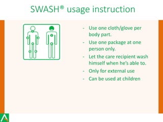 Bathing patients with waterless Glove and Swash products | PDF