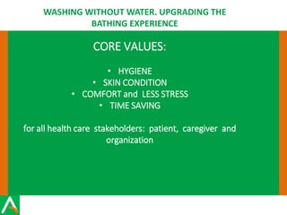 Bathing patients with waterless Glove and Swash products | PDF