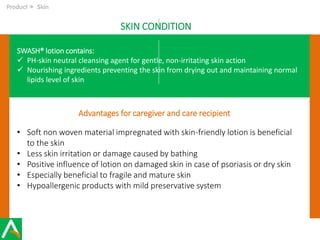 Bathing patients with waterless Glove and Swash products | PDF