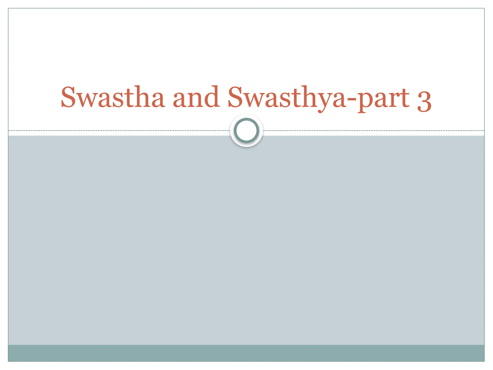 Swastha and Swasthya -part 3.pptx 2nd year bams | PPTX