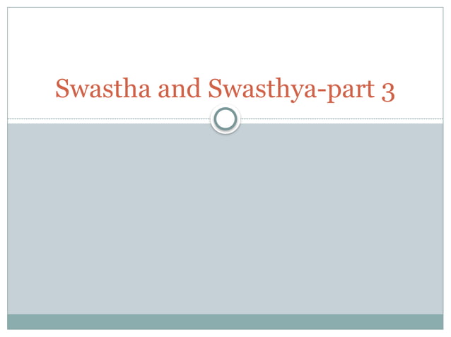 Swastha and Swasthya -part 3.pptx 2nd year bams | PPT