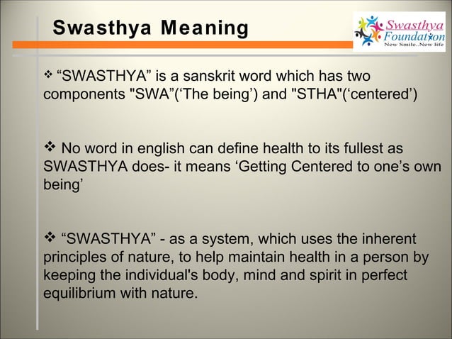 Swasthya foundation | PPT