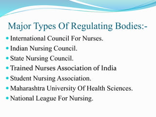 Professional and Regulating Body in Nursing | PPTX
