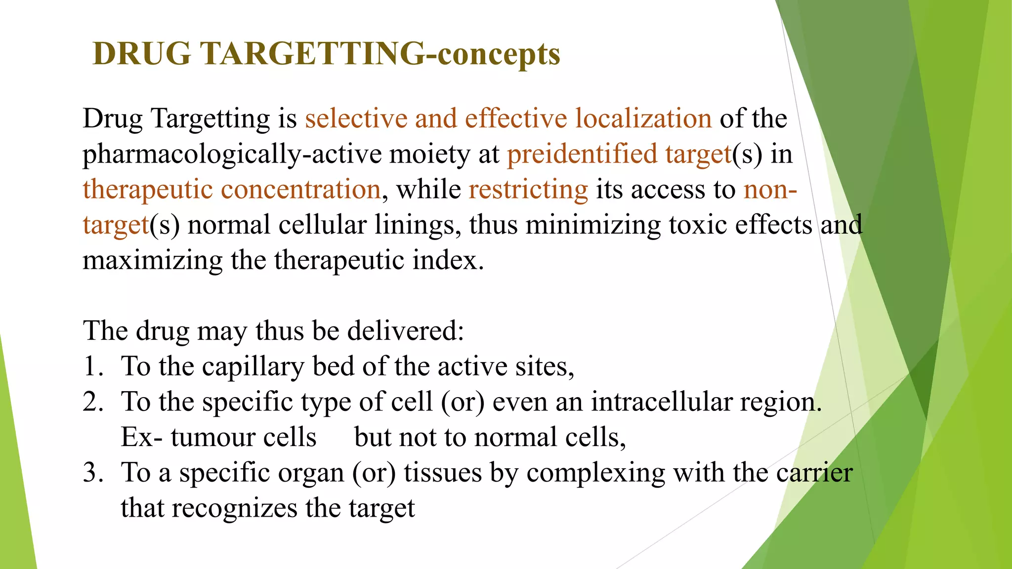 drug targetting types and processes | PPTX