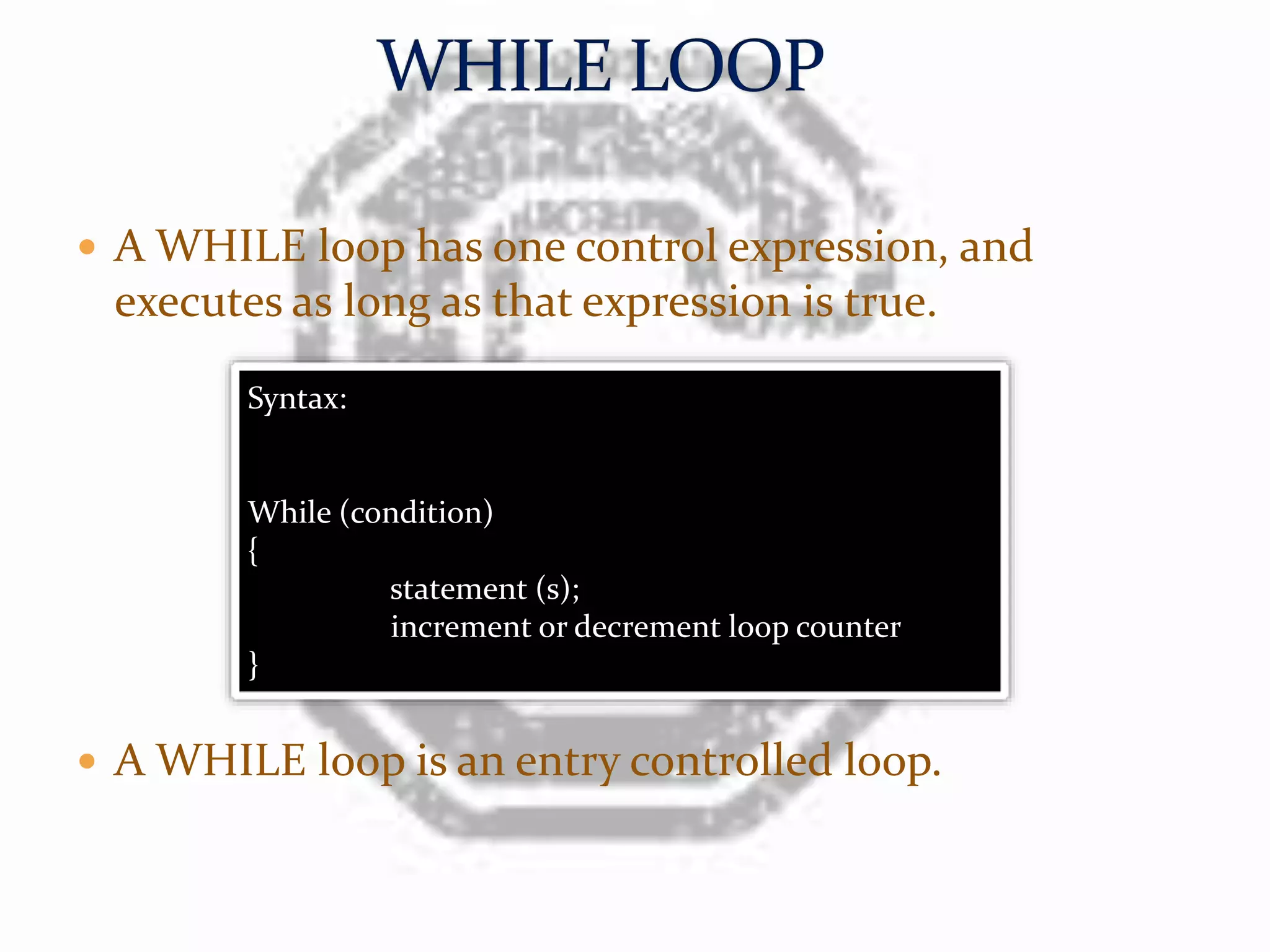 Decision Making Statement in C ppt | PPTX