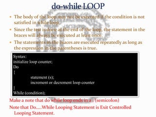 Decision Making Statement in C ppt | PPTX