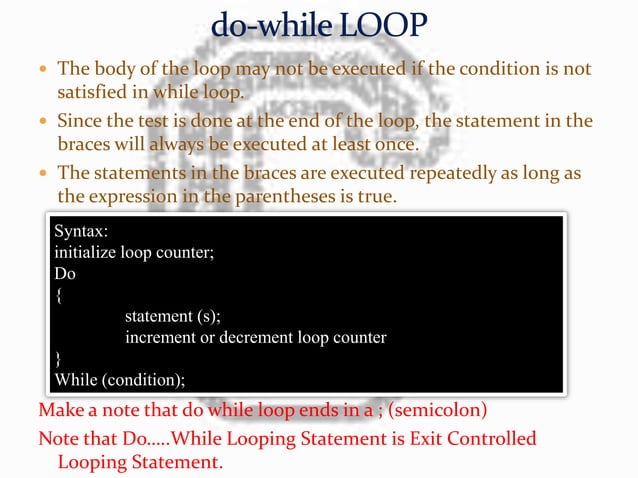 Decision Making Statement in C ppt | PPTX