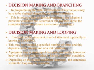 Decision Making Statement in C ppt | PPT