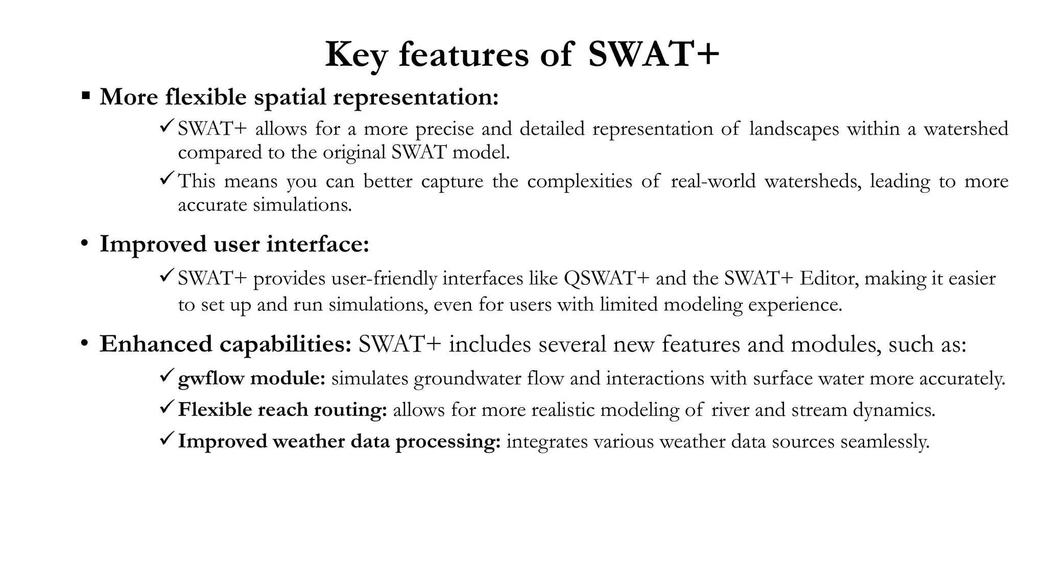 Soil and Water Assessment Tool Plus (SWAT+) | PPT