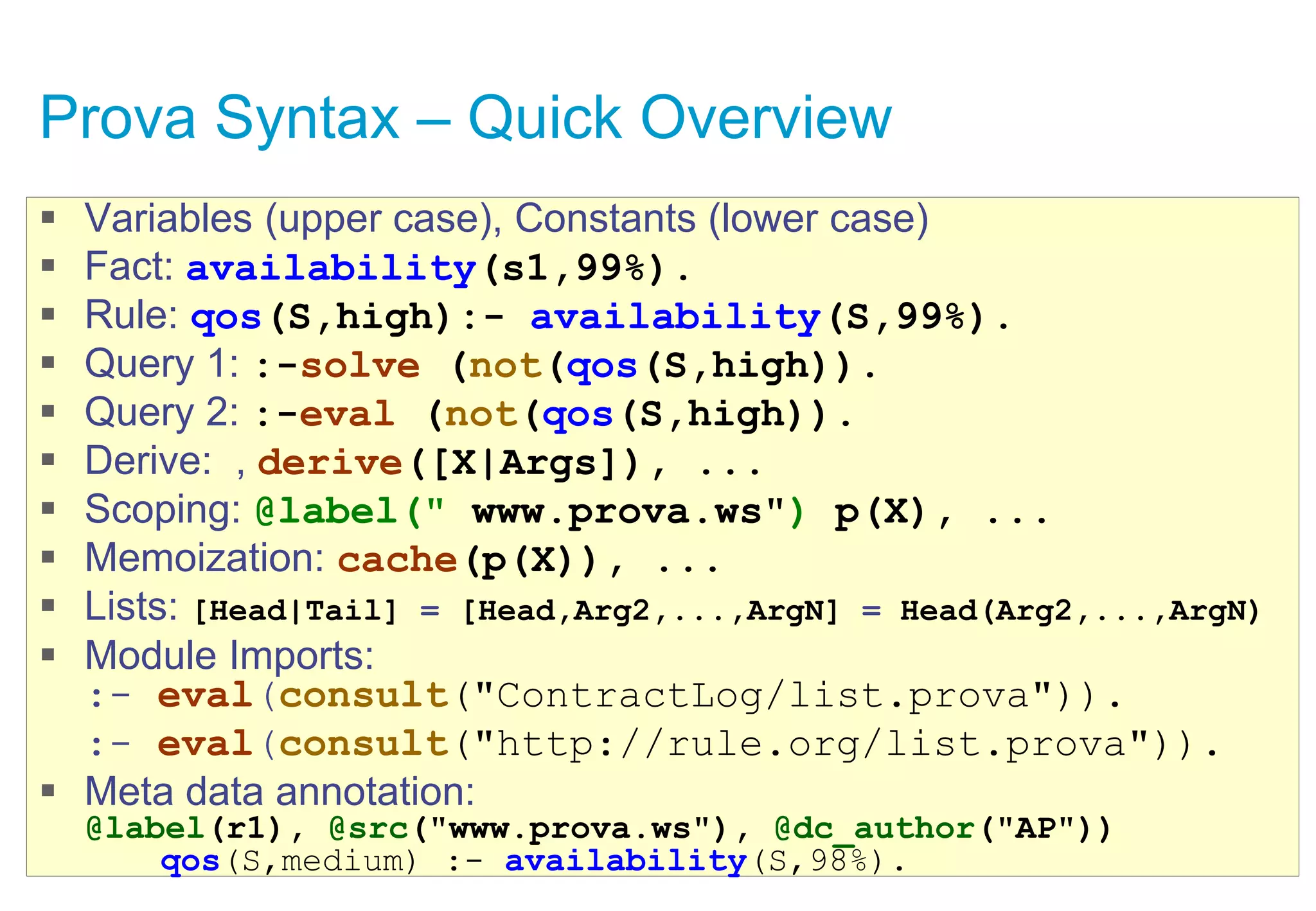Tutorial - Introduction to Rule Technologies and Systems | PPT