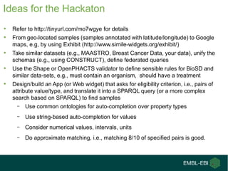 BioSamples Database Linked Data, SWAT4LS Tutorial | PDF