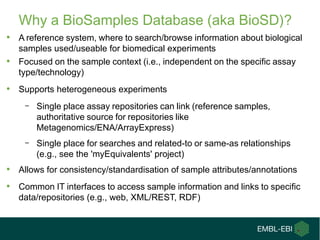 BioSamples Database Linked Data, SWAT4LS Tutorial | PDF