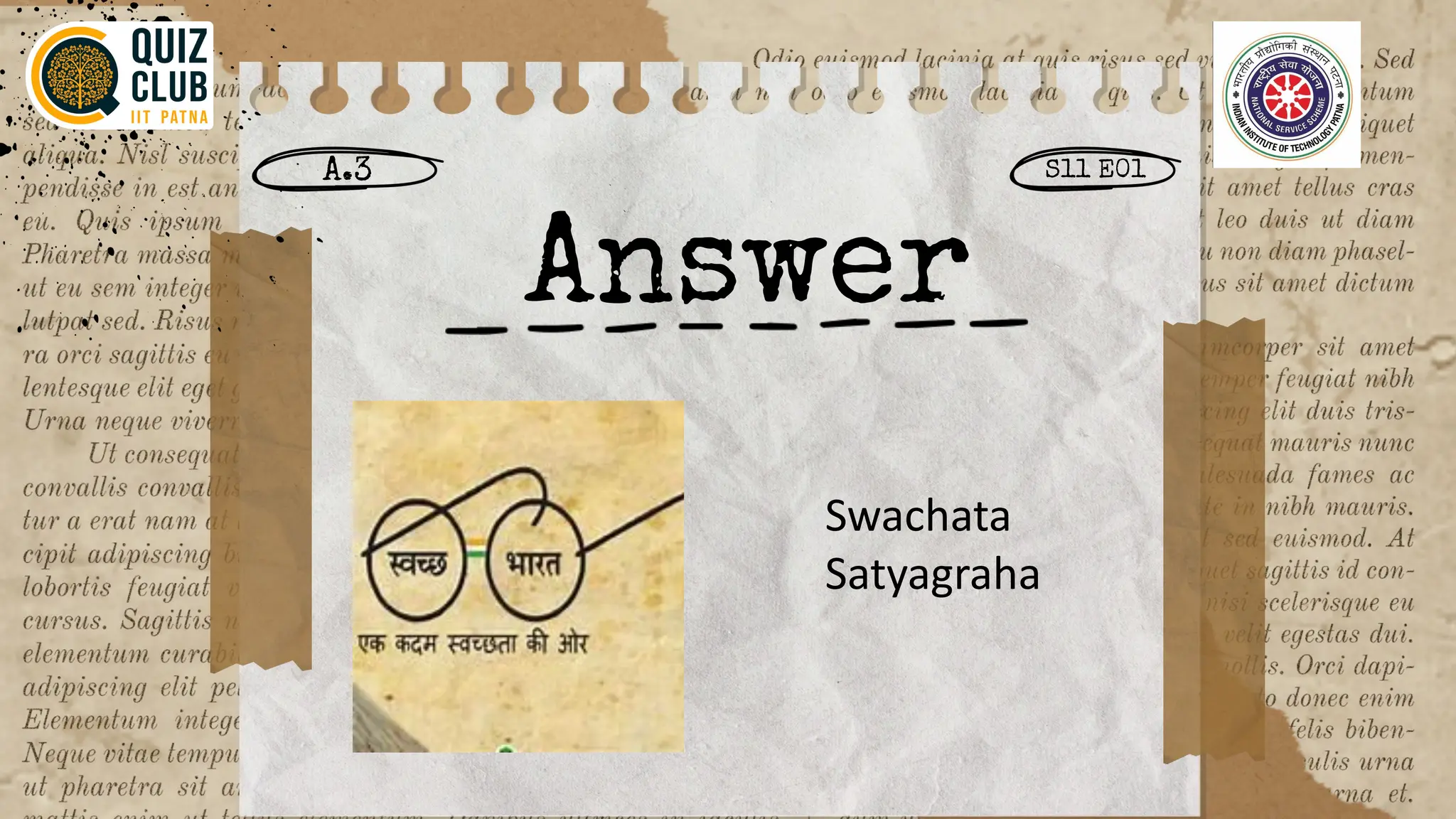 Swachata Quiz - Prelims - 01.10.24 - Quiz Club IIT Patna | PDF