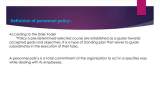 Personal policy and human rights management | PPTX