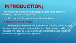 Marketing management | PPTX | Marketing and Advertising | Business