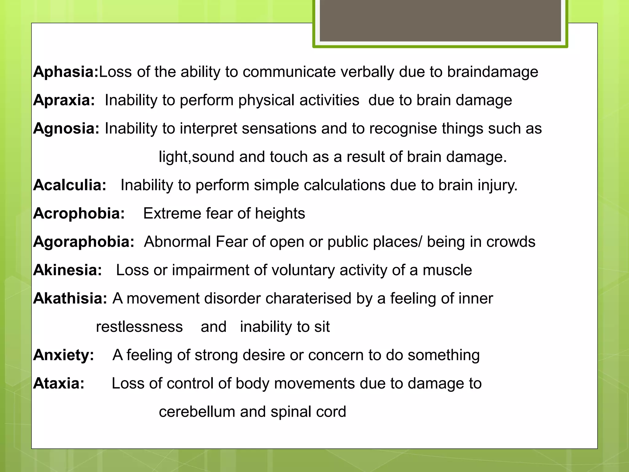 Swathi kencha - MEDICAL SYMPTOMS AND THEIR MEANINGS | PPTX