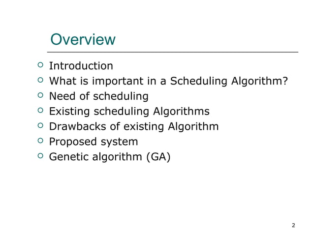 Task Scheduling In Cloud Datacentre Using Genetic Algorithm Ppt