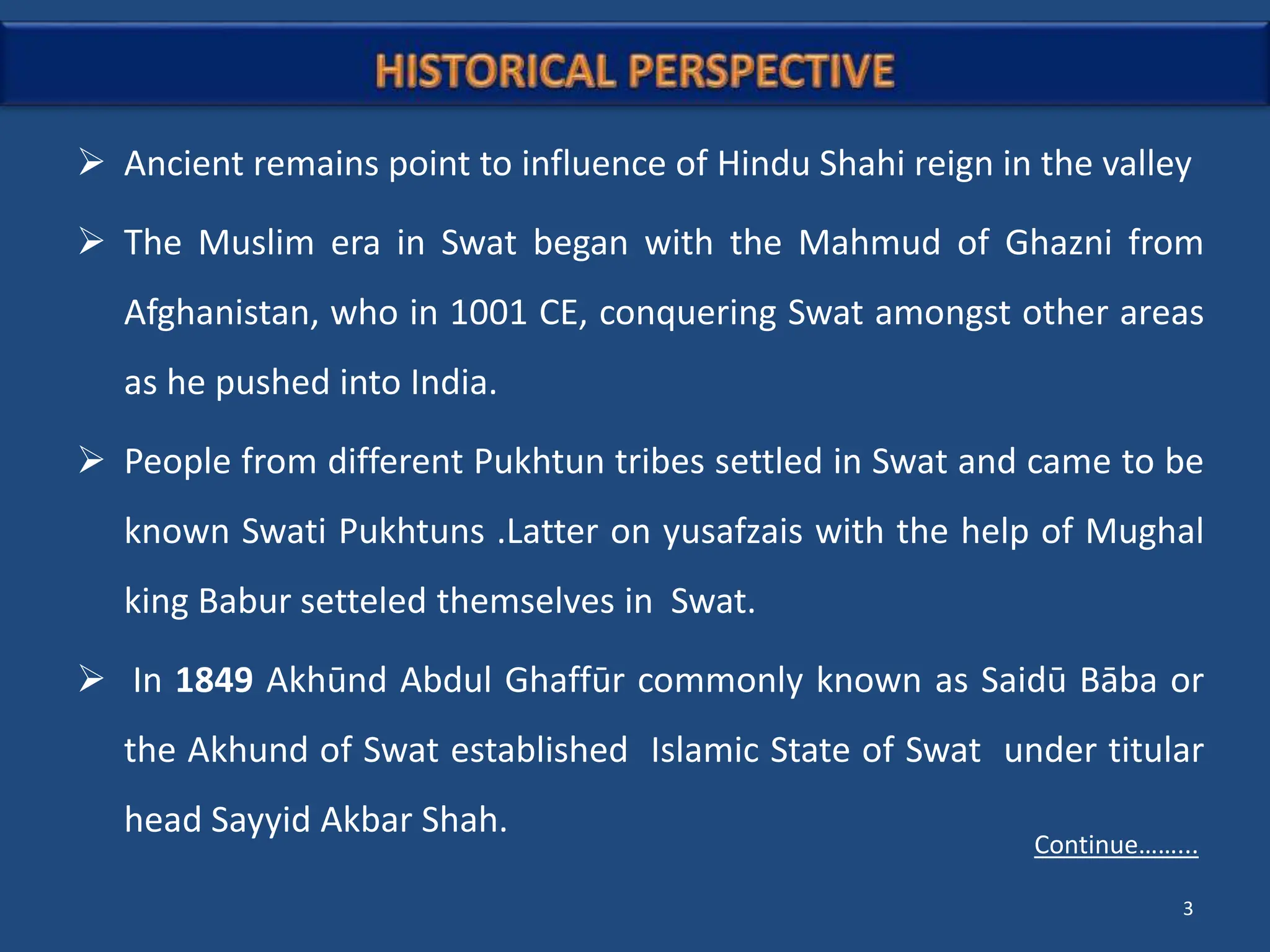 A brief history of Swat State and its last wali. | PPTX