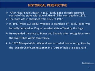 A brief history of Swat State and its last wali. | PPT