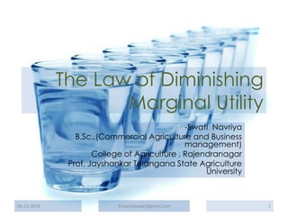 law of diminishing marginal returns | PPT