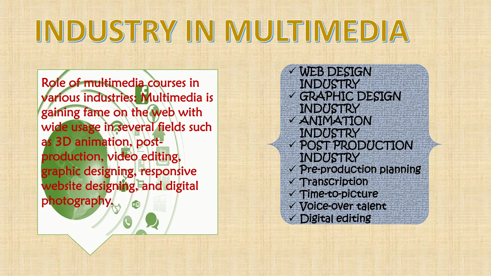 Multimedia TEXT, graphics, audio, video, | PDF