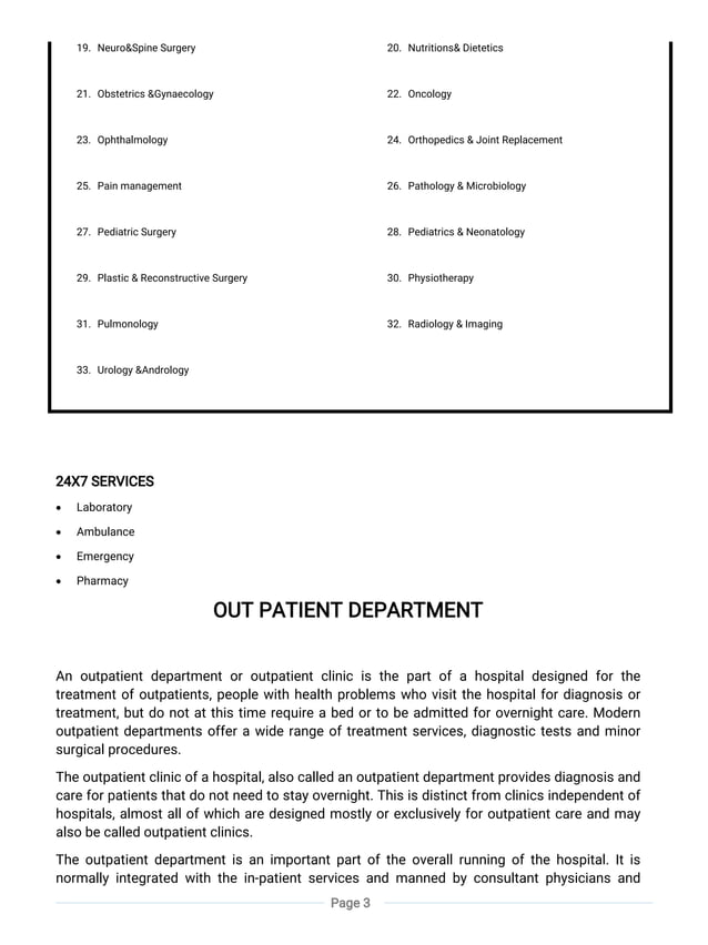 project on opd department | PDF | Healthcare Industry | Industries