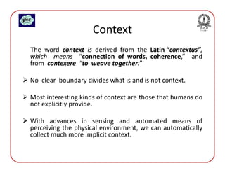 context aware computing | PDF