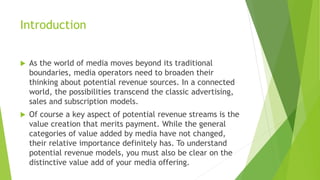 Major heads of income in media | PPTX