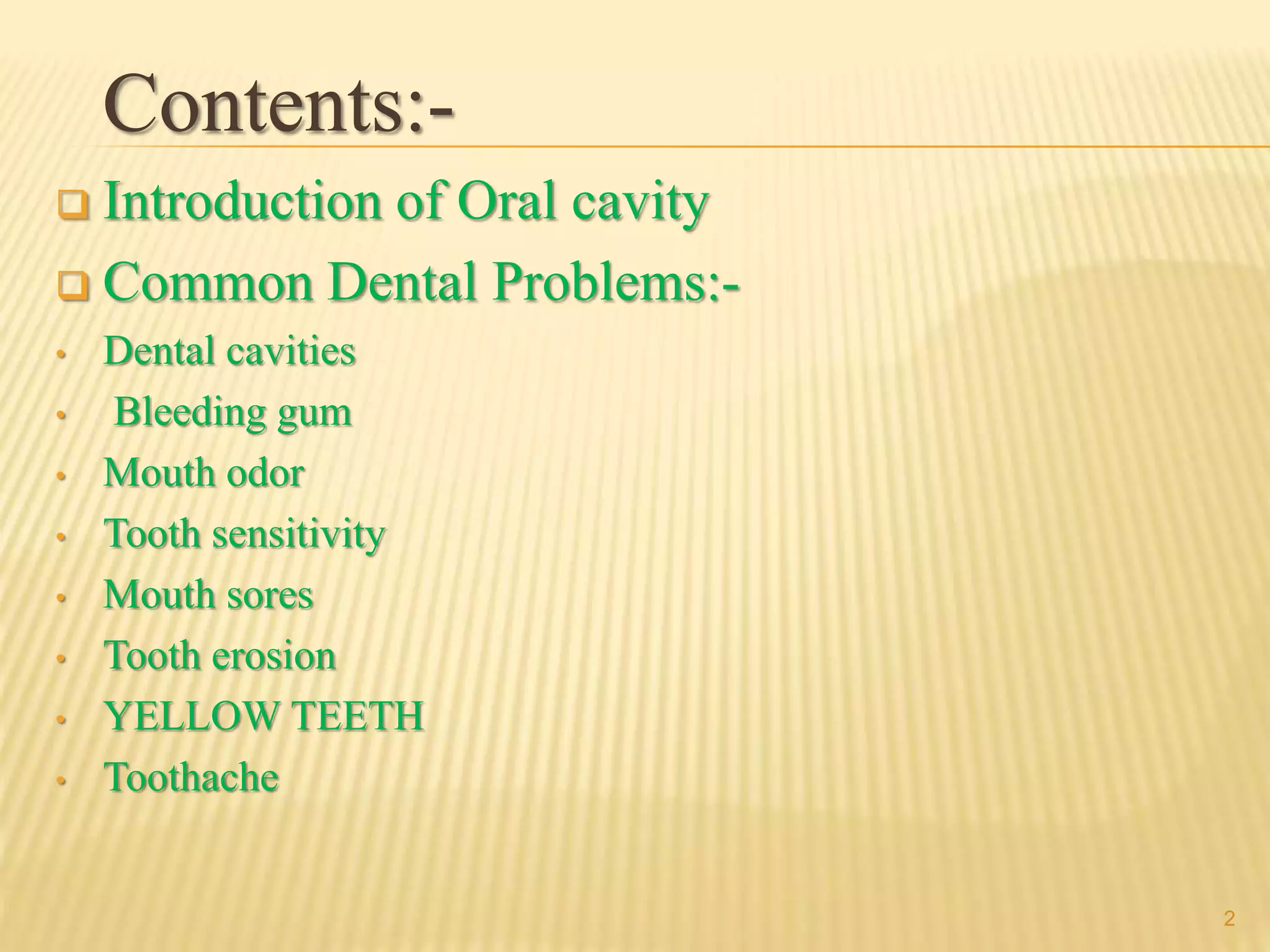 Oral cavity related problems | PPTX
