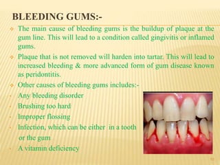 Oral cavity related problems | PPTX