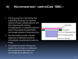 Formulation and evaluation of transdermal delivery system | PPTX